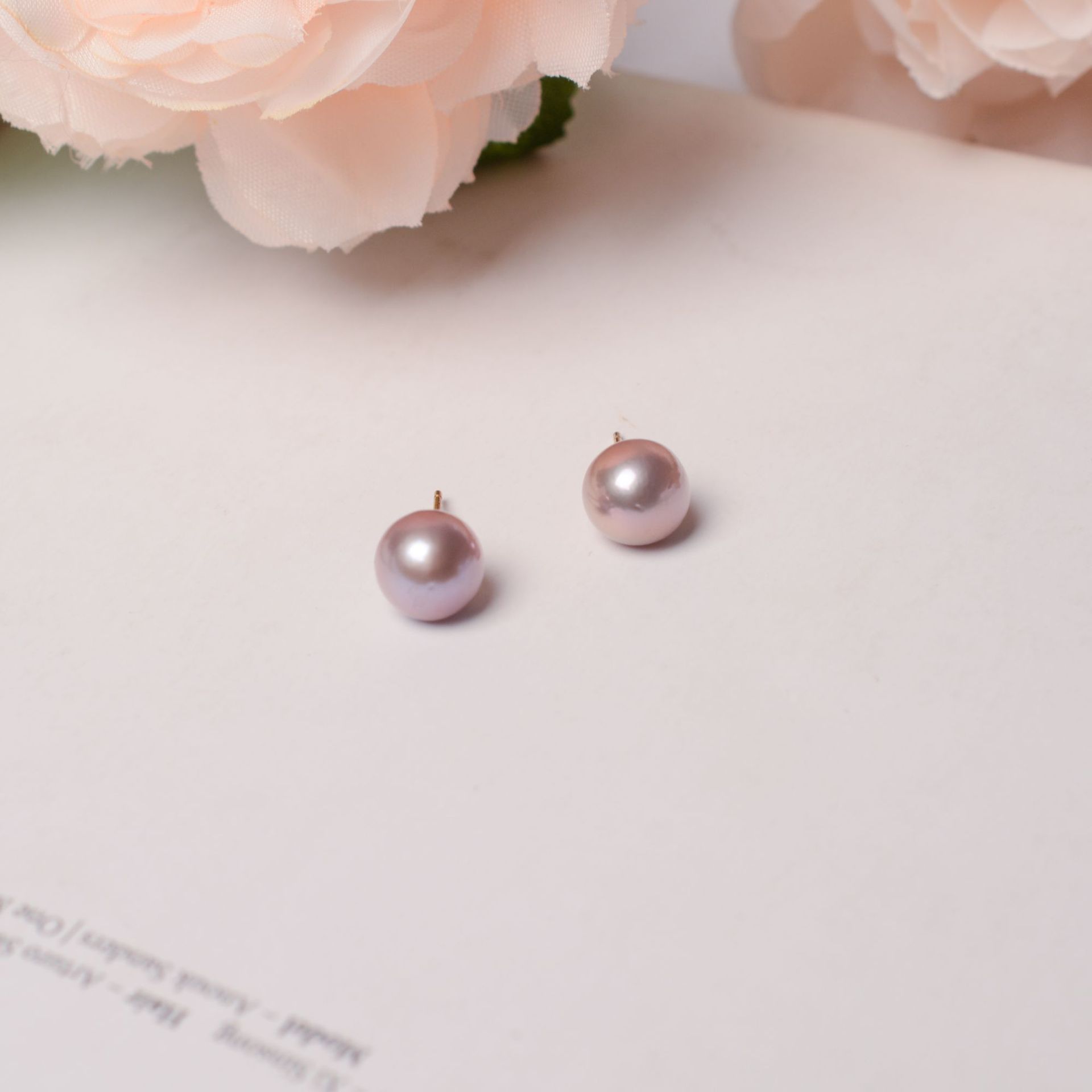 微瑕9-10mm天然紫色爱迪生珍珠耳钉女高级感时尚通勤耳饰s925银针-阿里巴巴