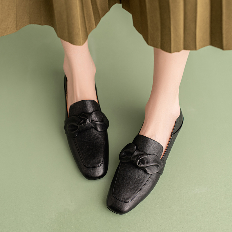 CHIKO Queralt Square Toe Block Heels Loafers Shoes