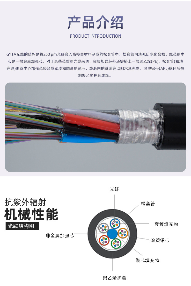GYTA-4B1光缆4芯室外单模光缆厂家直销层绞式4芯光纤地埋铠装光缆-阿里巴巴