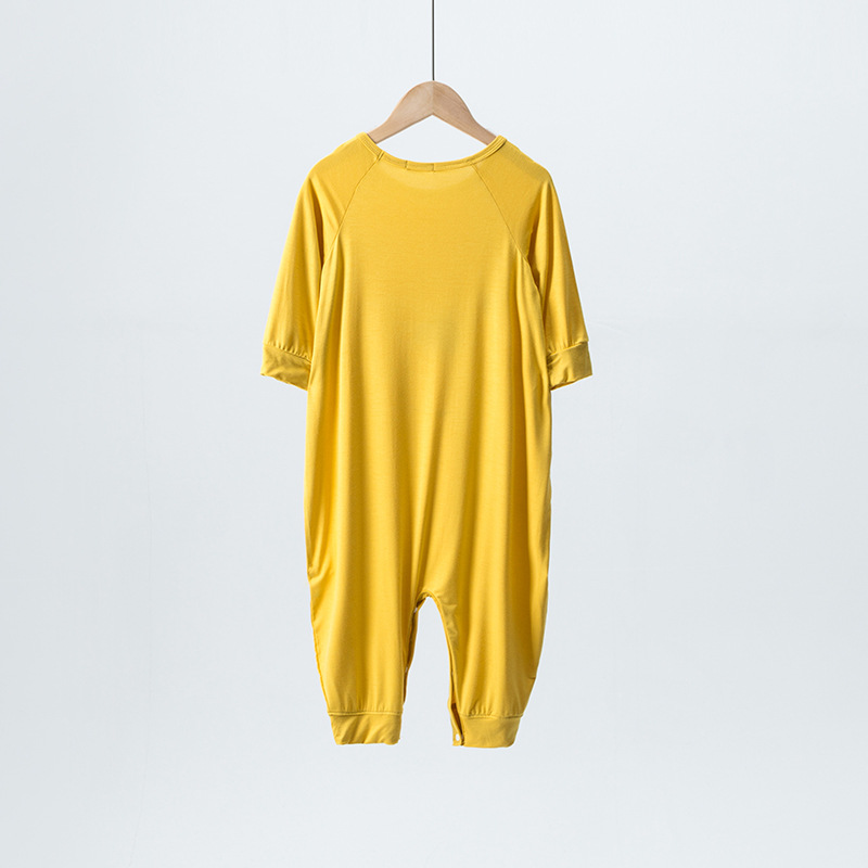 New children's modal one-piece pajamas thin summer boys' and girls ...