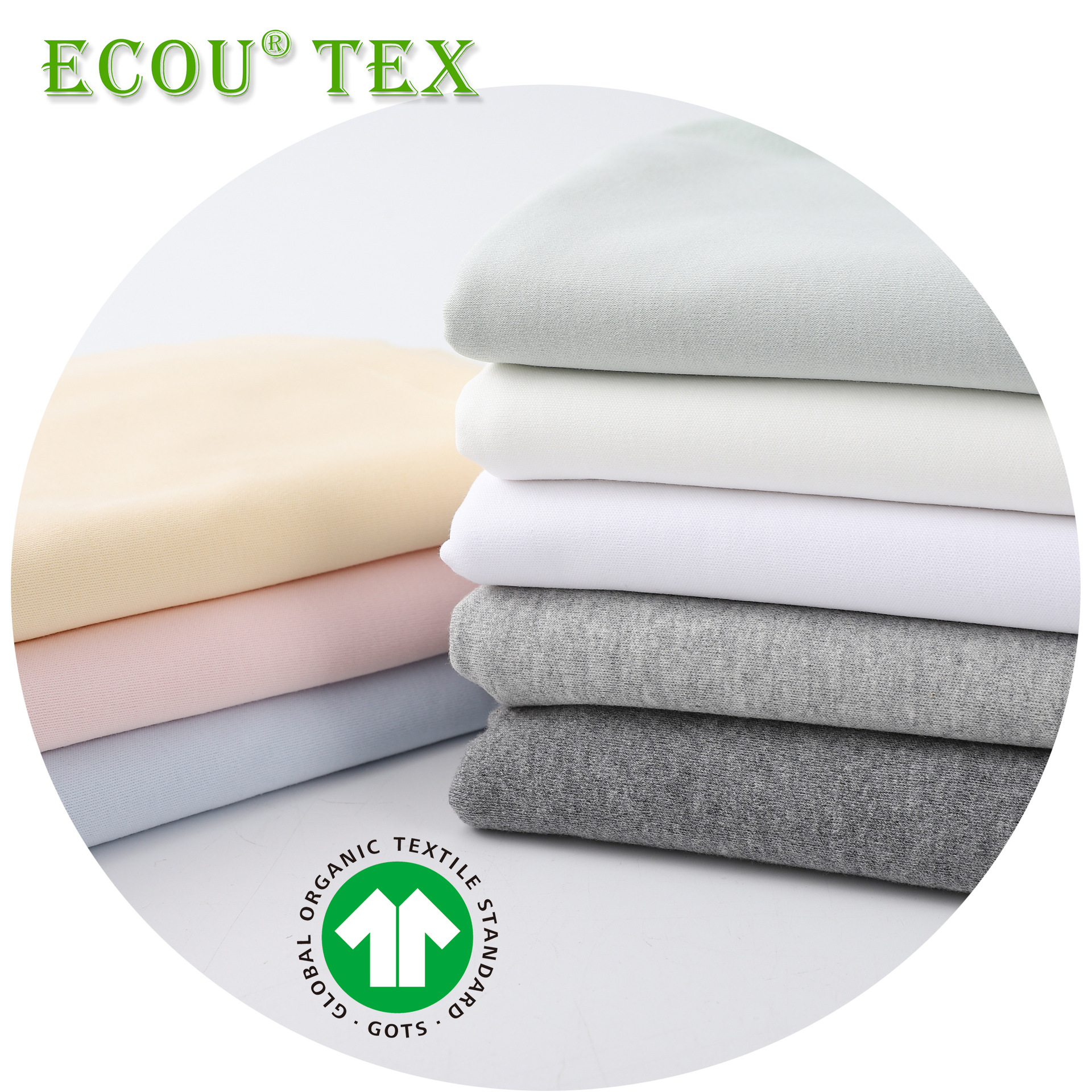 GOTS有机棉弹力针织双面布空气层32S+30D 270GSM-阿里巴巴