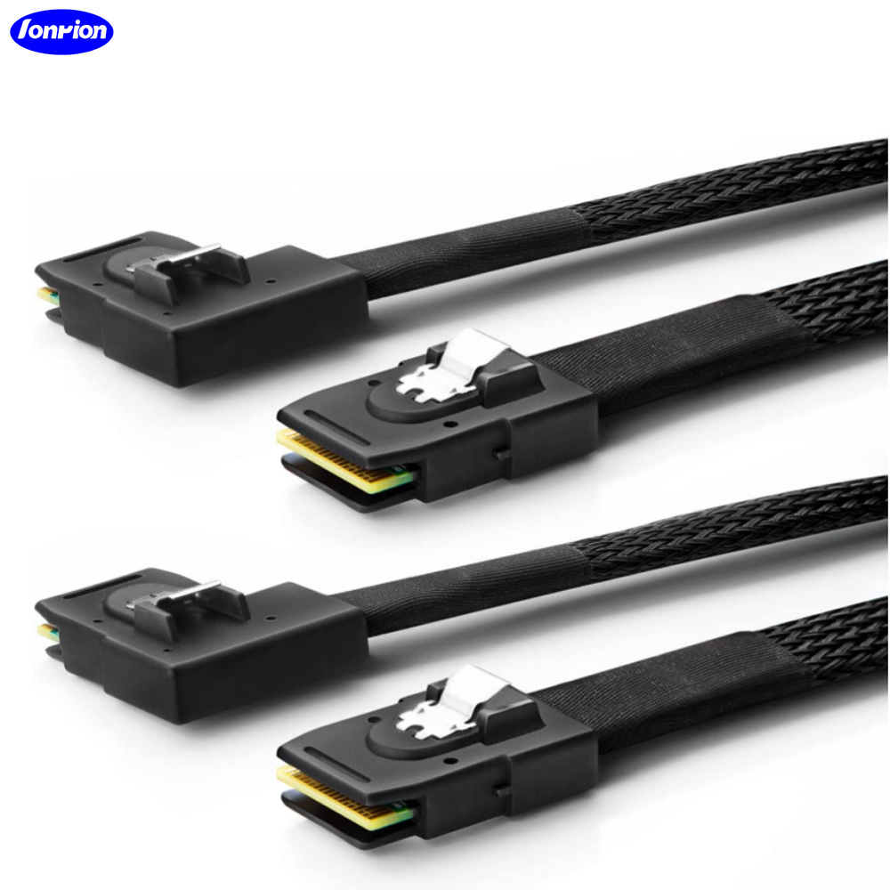 Mini sas HD SFF-8087对SFF-8087右弯内置服务器12G高速连接线-阿里巴巴