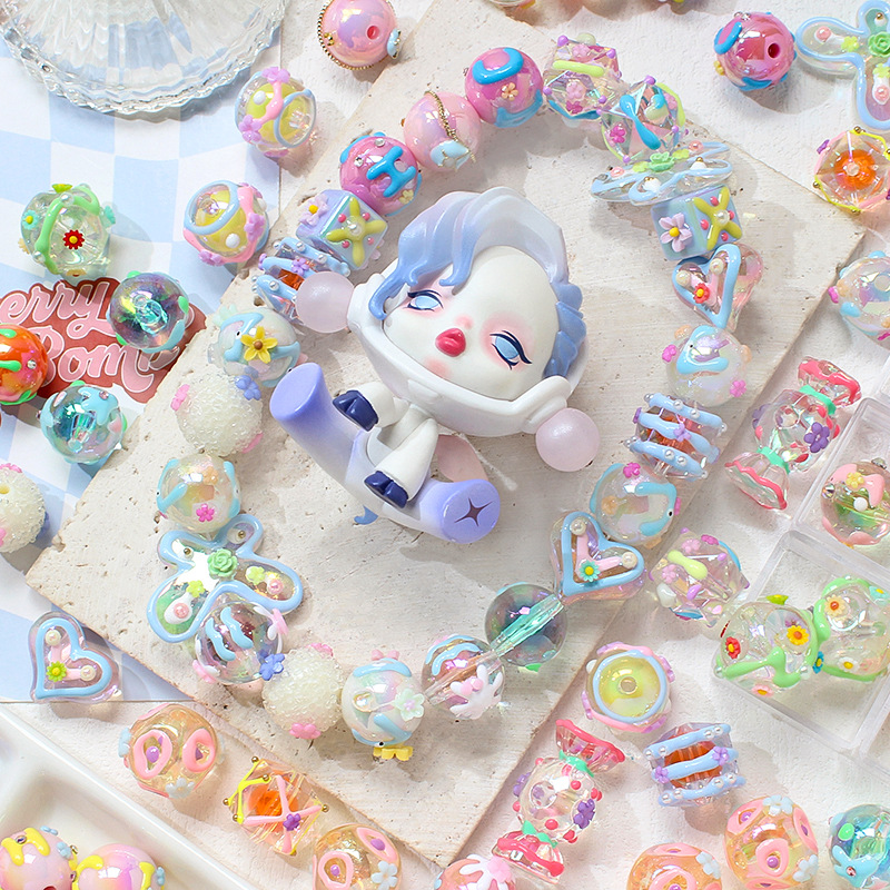 Ins手描きプリント珠アクリルビーズdiyブレスレットネックレス耳飾り部品材料 | 1688.comの工場直送商品を7sGoodでお得に購入 | 中国輸入代行・OEM・検品・仕入れをワンス ...