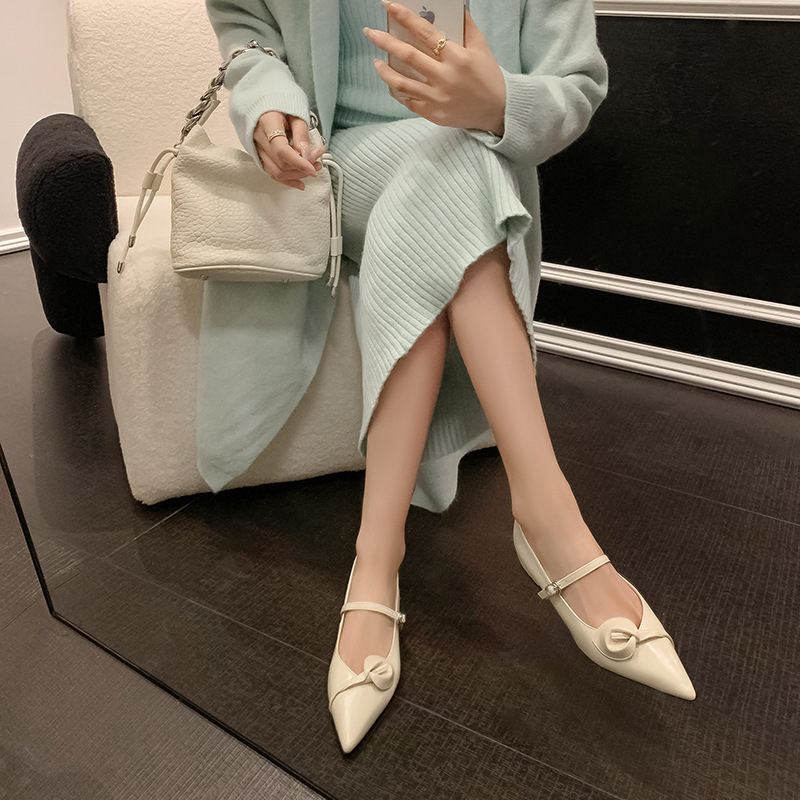 CHIKO Nyla Pointy Toe Block Heels Mary Jane Shoes