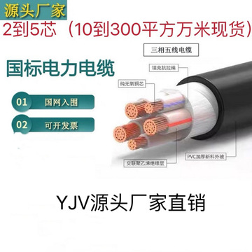 YJV电缆2345芯10平方16 25 3+1电力电缆3+2阻燃4+1铜芯35铜线5070-阿里巴巴