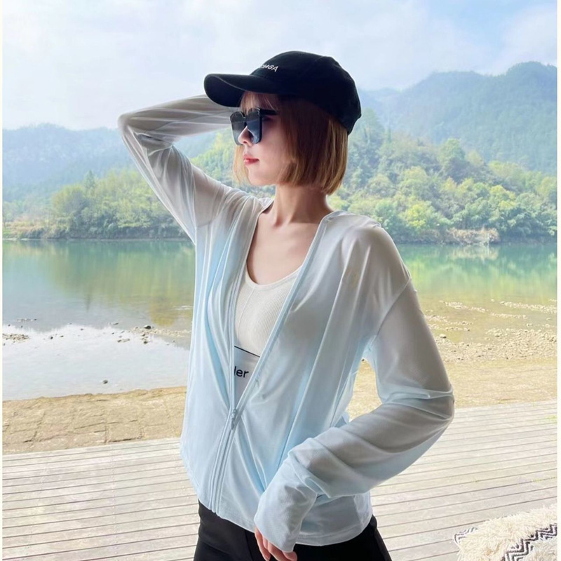 Sunscreen Clothing Women's Breathable Anti-ultraviolet Ice Silk ...