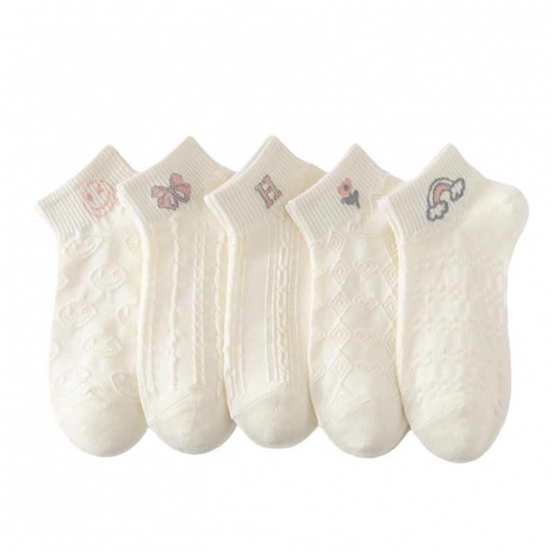 Women's Mori spring/summer socks white sweet socks breathable cute ...
