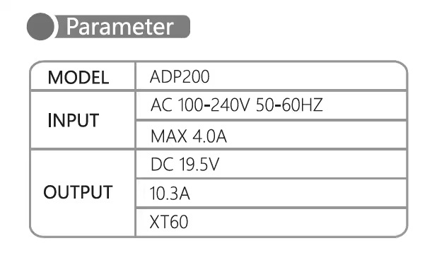 ToolkitRC ADP200电源200W 19.5V 10.3A航模平衡充电器AC电源适配-阿里巴巴