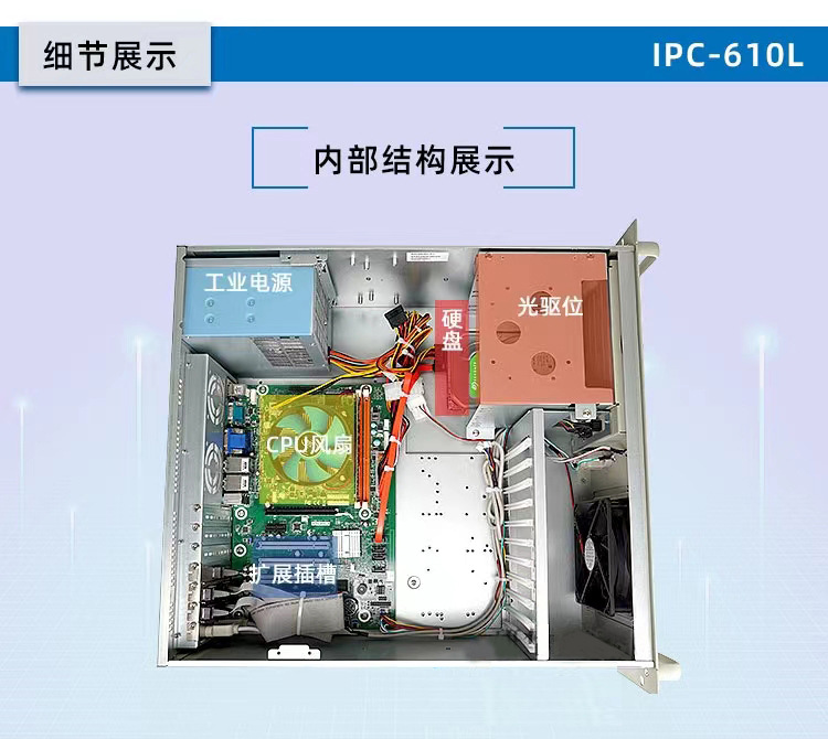 研华工控机IPC-610上架式4U工业电脑工作站i3i5i7i9研祥凌华主机-阿里巴巴