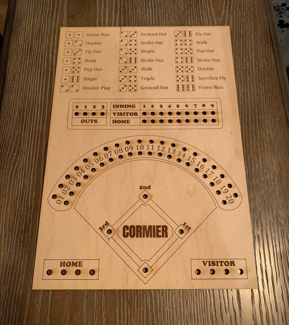 Wholesale Wooden Baseball Dice Board Game with Elegant Style– MarcoThePolo