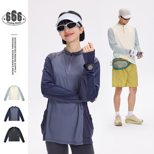 Shibuya Element夏季防晒凉感长袖T恤男女情侣骑行运动上衣OW5231-阿里巴巴