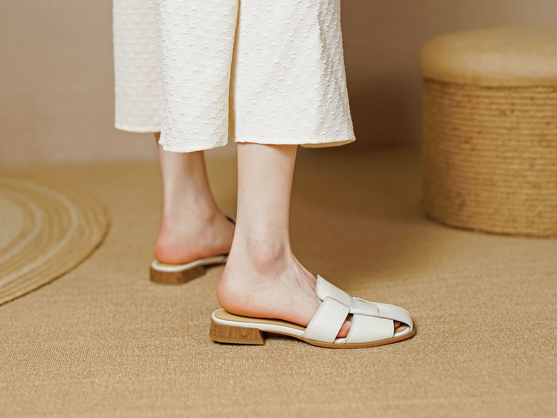 CHIKO Jania Square Toe Block Heels Clogs/Mules Shoes