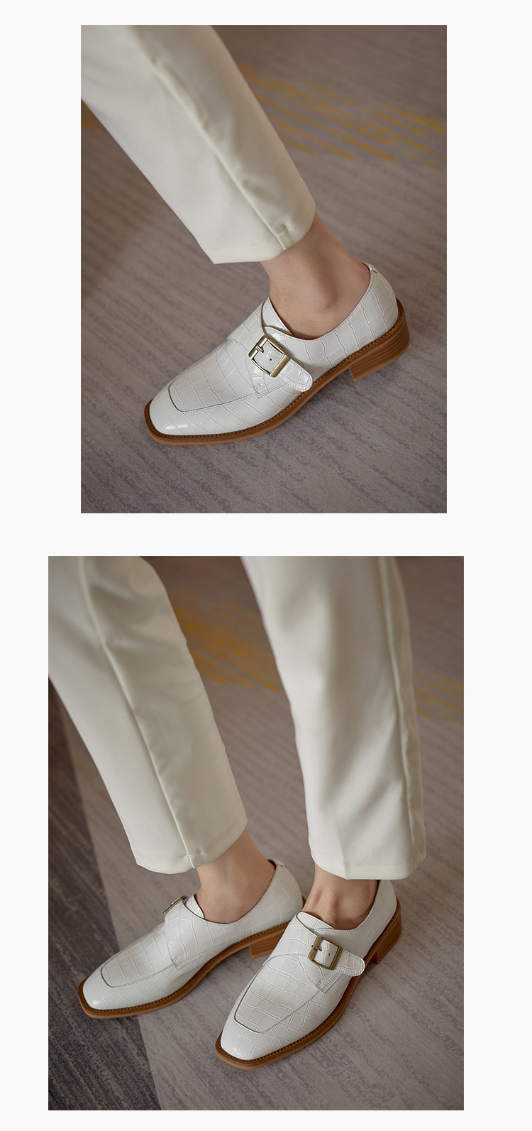 Chiko Samone Square Toe Block Heels Oxford