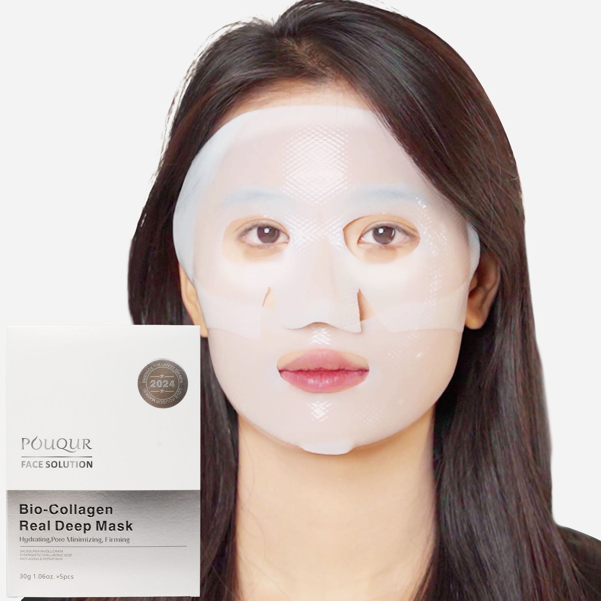 跨境白变透面膜bio-collagen mask补水凝胶水解胶原蛋白水感面膜-阿里巴巴