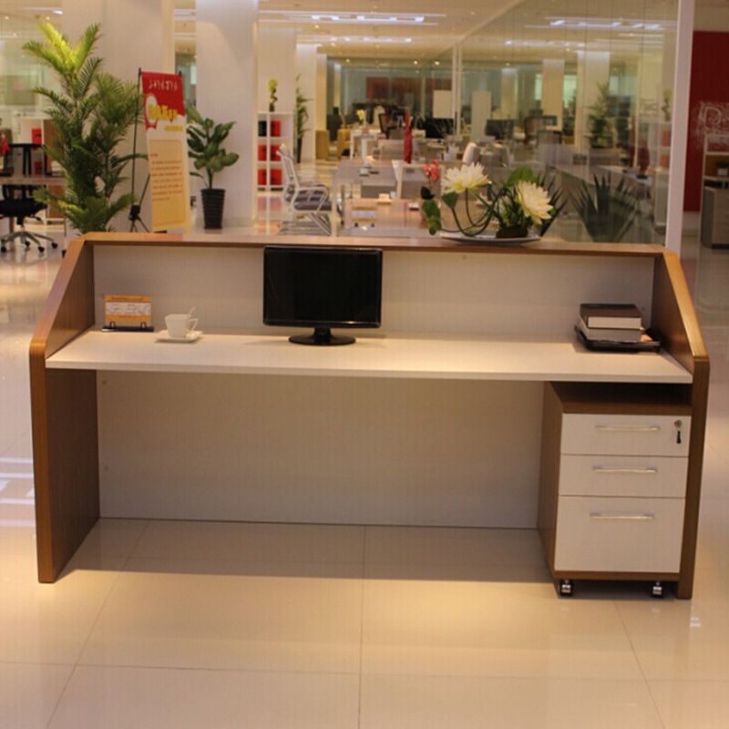 前台桌接待台办公家具简约现代板式公司迎宾台收银吧台服务台-阿里巴巴
