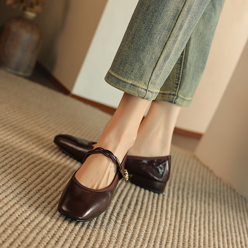 CHIKO Bricio Square Toe Block Heels Mary Jane Shoes