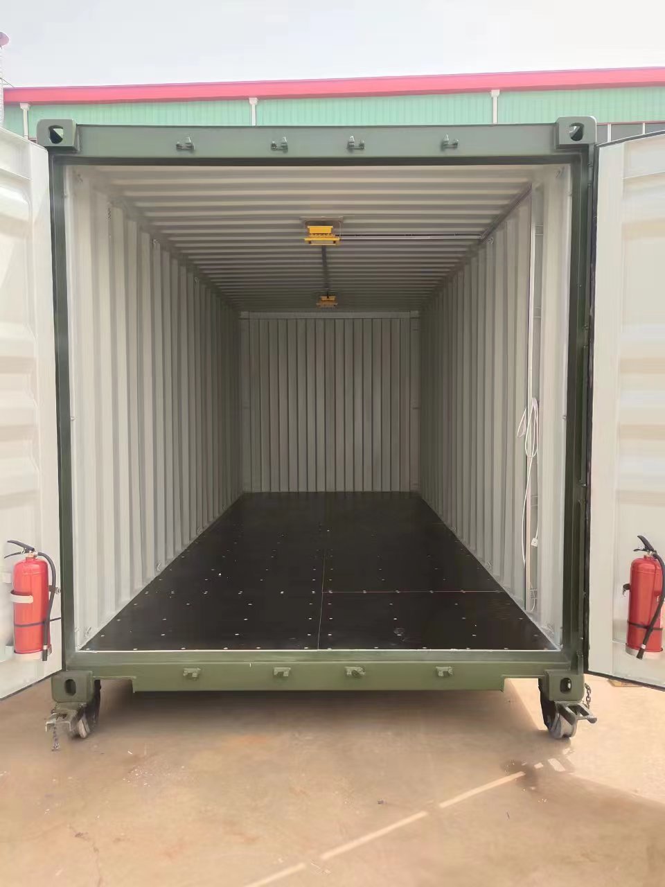 青岛全新20尺标准钢制集装箱 散货箱军绿色 可选颜色-阿里巴巴