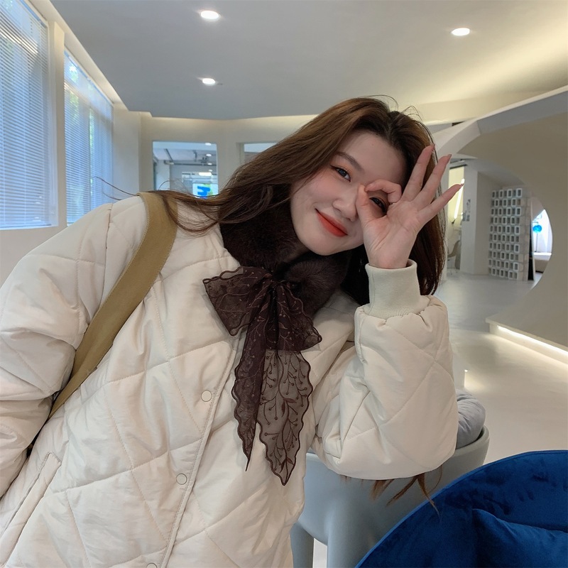 Dickey collar coat detachable collar faux fur scarf pure and fresh bud ...