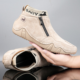 DAGY跨境爆款复古风马丁靴男士真皮大码男鞋独立站高帮耐磨户外休-阿里巴巴