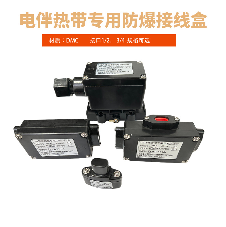 电伴热带防爆专用电源接线盒FBDH 220/380V电伴热二通接线盒-阿里巴巴