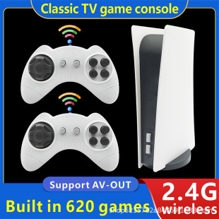 跨境新款复古电视游戏机掌机GS5无线手柄NES经典怀旧620款游戏-阿里巴巴