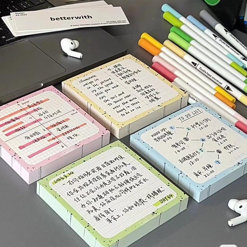 Post-it Notes Ins Style High Color Value Cream Splash Ink Post-it Notes ...