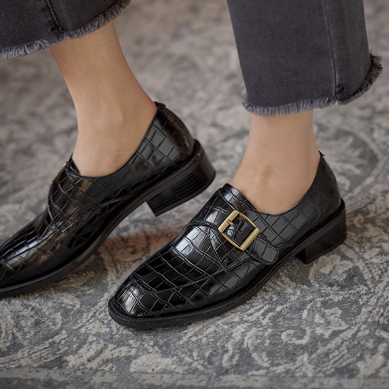 Chiko Samone Square Toe Block Heels Oxford