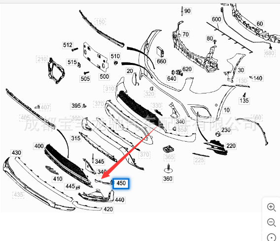2538857700/2538857800 适用于奔驰W253 GLC前杠左右护盖-阿里巴巴