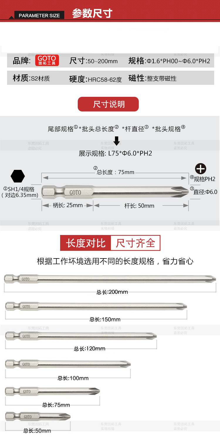 源头工厂SH1/4十字螺丝刀强磁S2钢高硬度十字风批头工业级螺丝刀-阿里巴巴