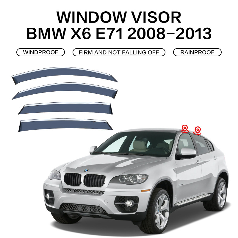 适用于宝马X6晴雨挡侧窗导流板BMW X6 E71 F16 G06 Window visor-阿里巴巴