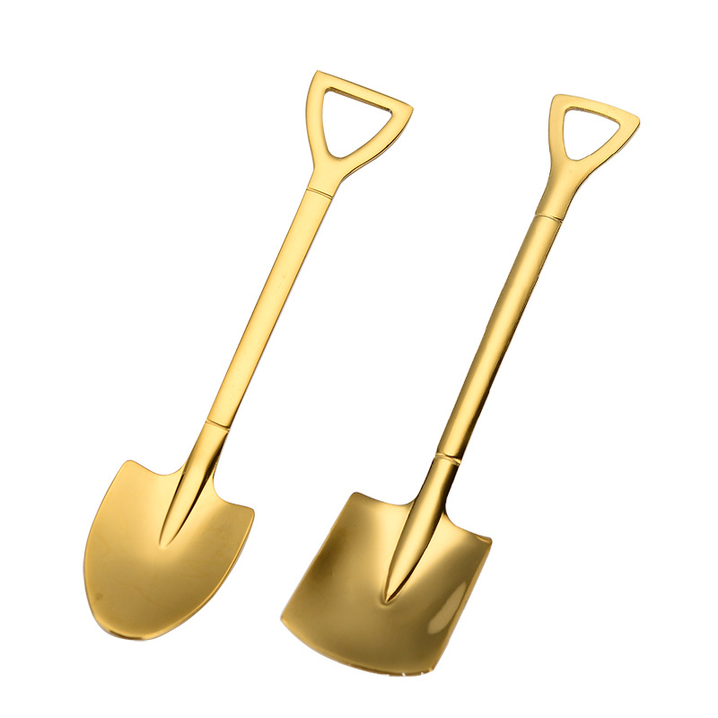 304 stainless steel new creative spade small spoon ice cream fruit ...