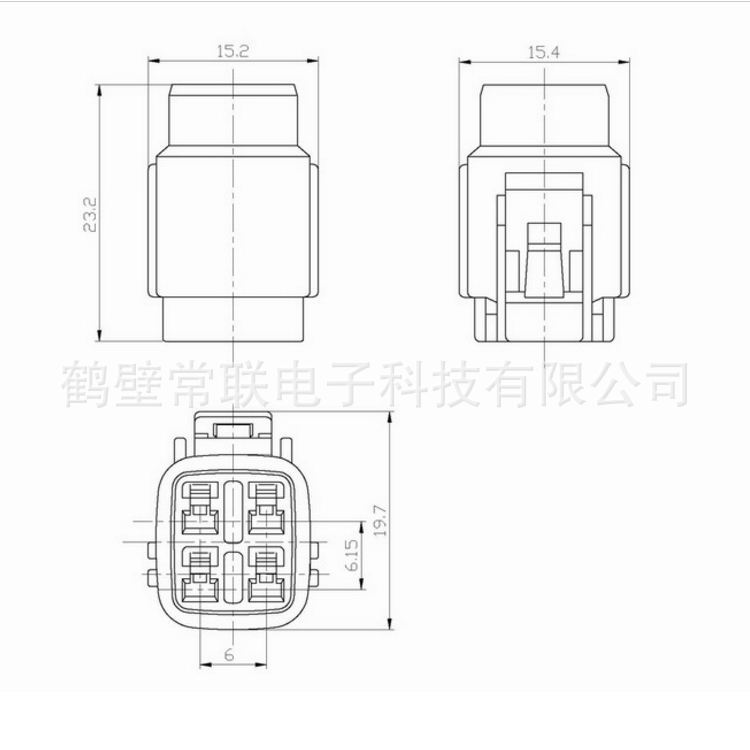 PP0427401（DJ7043-2-21） 白色四线片形插座2.2系列天海原装护套-阿里巴巴