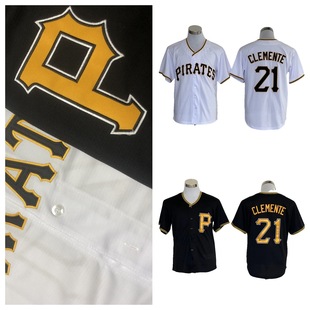 MLB 海盗 21 球迷 棒球服球衣球服 Pirates Clemente Jersey 代发-阿里巴巴