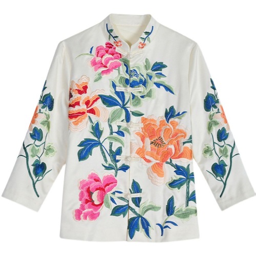 Chinese Dress floral Qipao Tang Suit for women embroidered jacket ...
