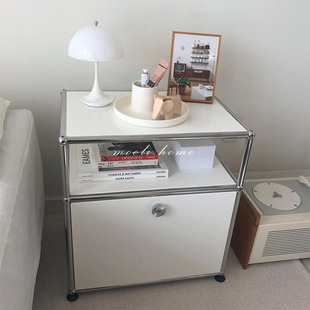 中古模块床头柜不锈钢储物柜子简约ins艺术创意网红usm收纳柜带锁-阿里巴巴