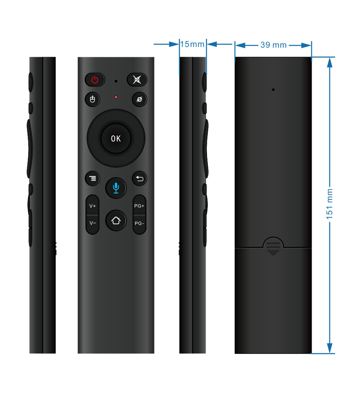 Q5+2.4g遥控器无线智能飞鼠遥控器带红外学习remote conrtol跨境-阿里巴巴