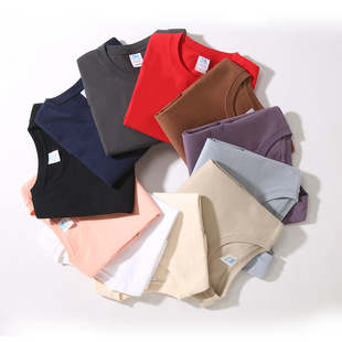 230g重磅纯棉t恤纯色圆领短袖休闲精梳纯棉白色体恤定制印字logo-阿里巴巴