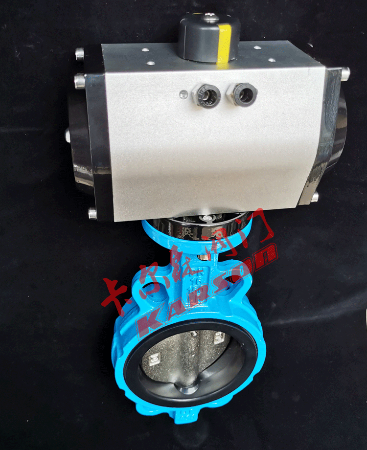 卡尔森厂家直销D671X-16Q球墨铸铁dn80快开切断调节 气动对夹蝶阀-阿里巴巴