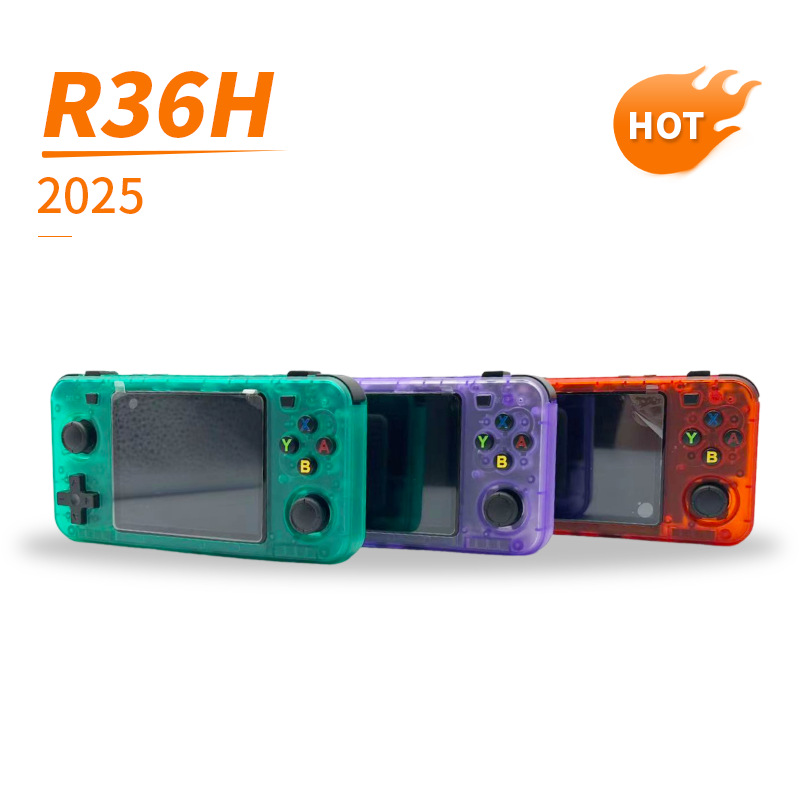 2025 New R36 H Horizontal Version Retro Portable Open Source Handheld Arcade Handle Game Console ...
