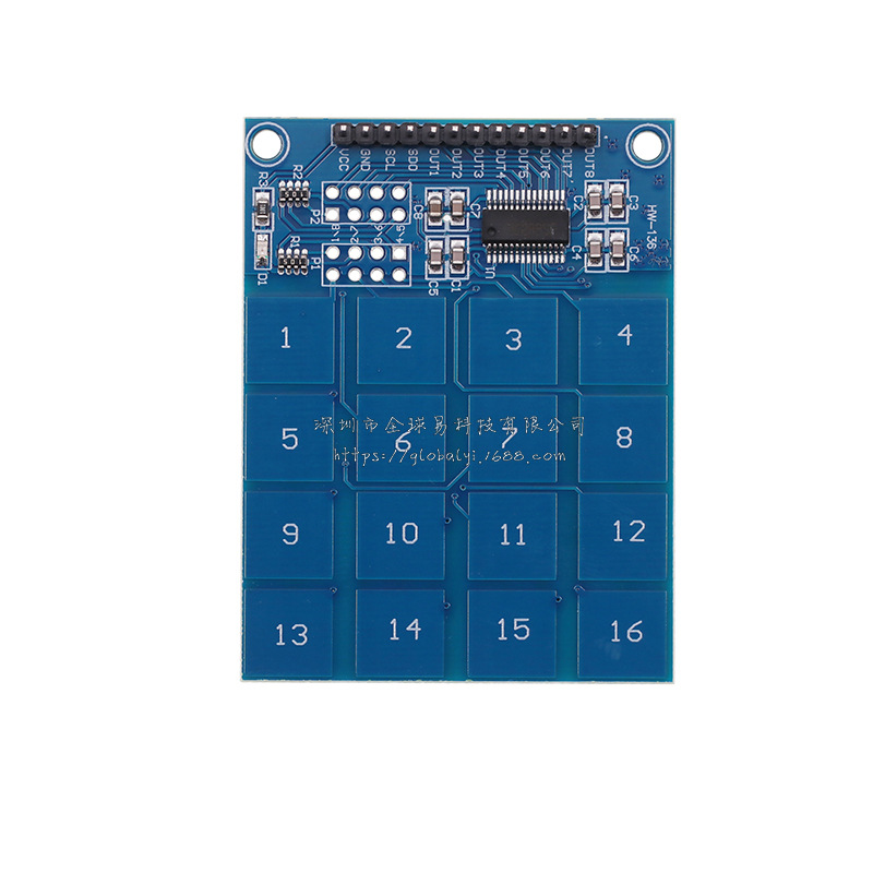 TTP229 16路 电容式 触摸开关 SUNLEPHANT 数字触摸传感器模块-阿里巴巴