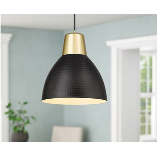 黑色吊灯工业厨房大型吊灯餐厅简约锤纹铁艺吊灯H3864-阿里巴巴