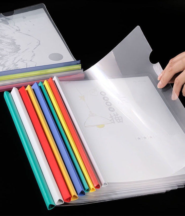 Supply A4 Slide Grip Report Cover Drop-Shaped Folder Student ...