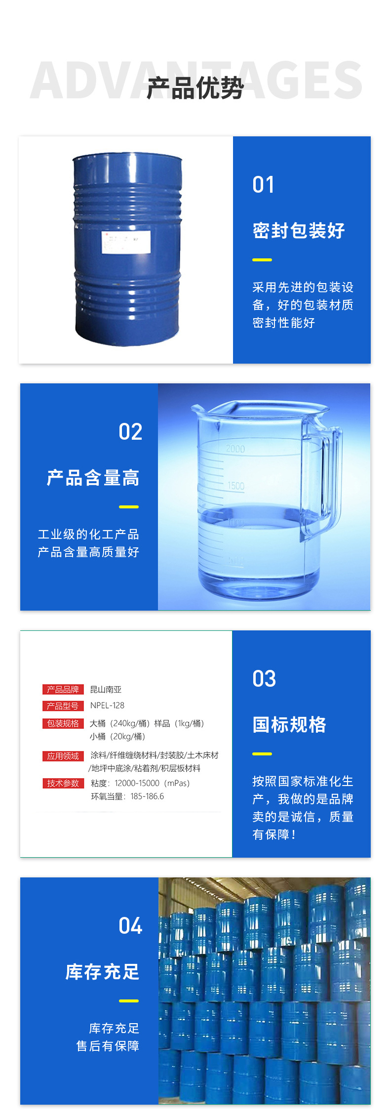 供应环氧树脂南亚NPEL128 透明液体 粘结力强 环氧树脂 规格多样-阿里巴巴