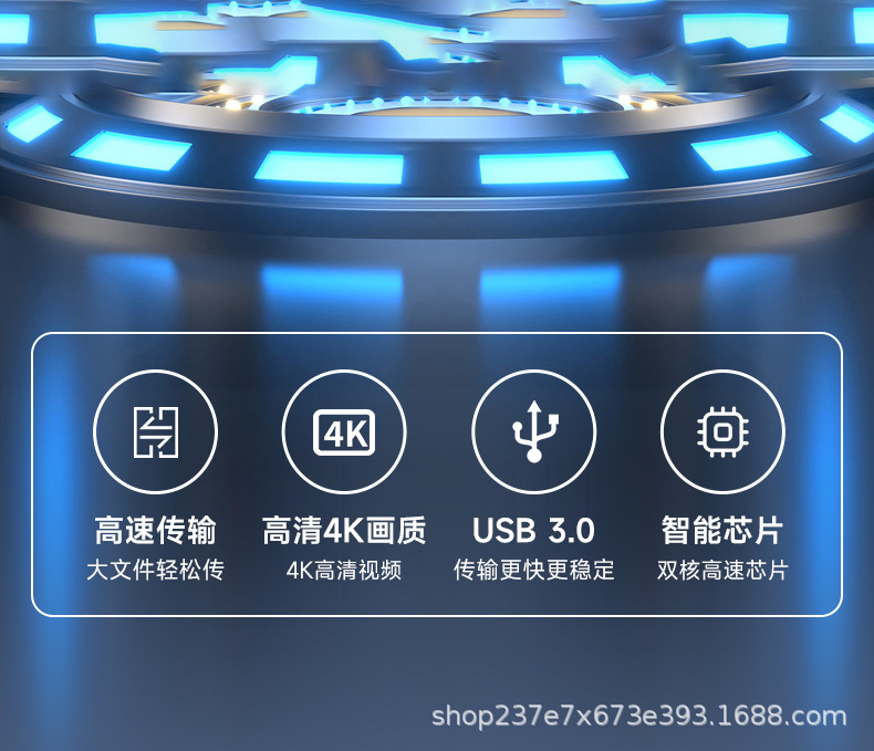 Type-c转 hdm四合一4K高清HDMI+VGA+PD100W+USB3.0转换器扩展坞-阿里巴巴