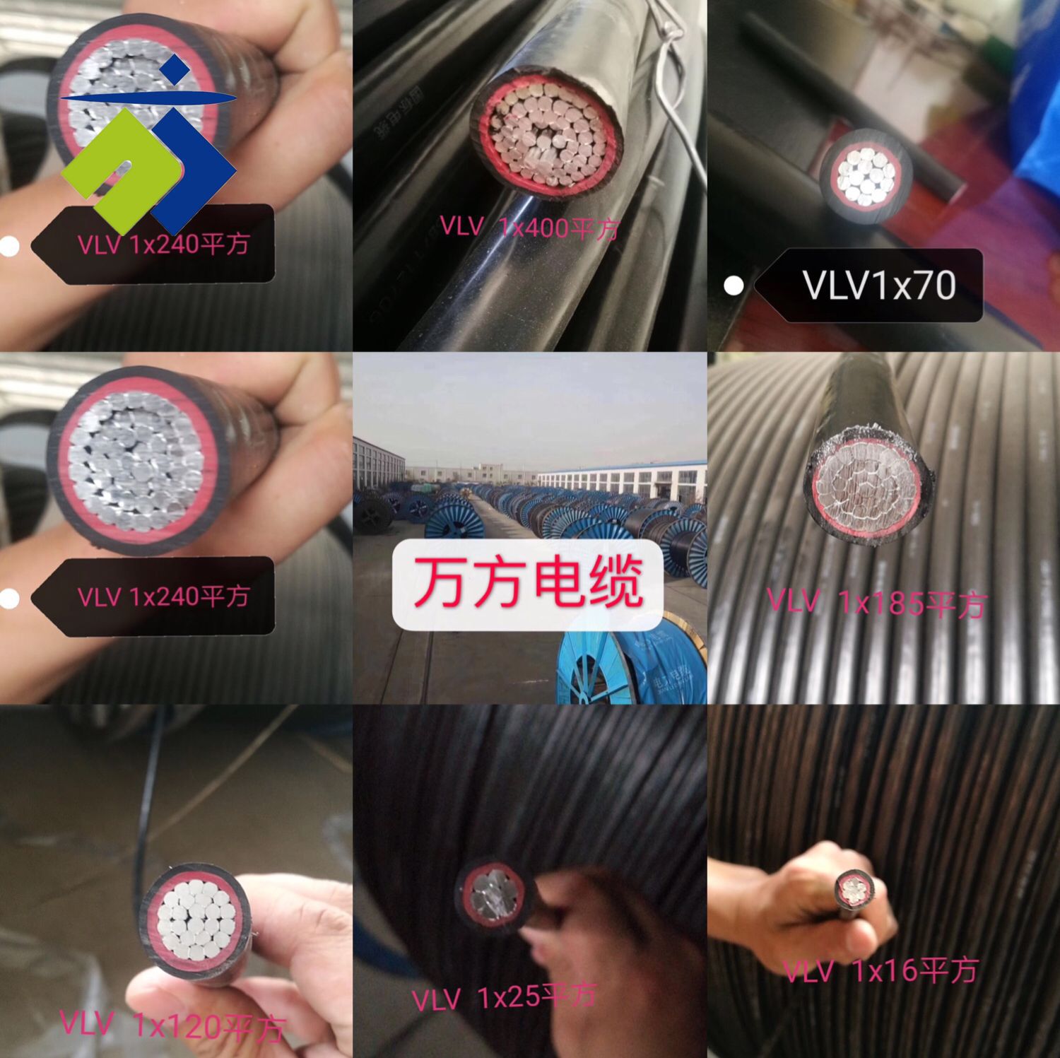 VLV1*50/70/95/120/150/185平方单股铝线单芯铝电缆阻燃硬线-阿里巴巴