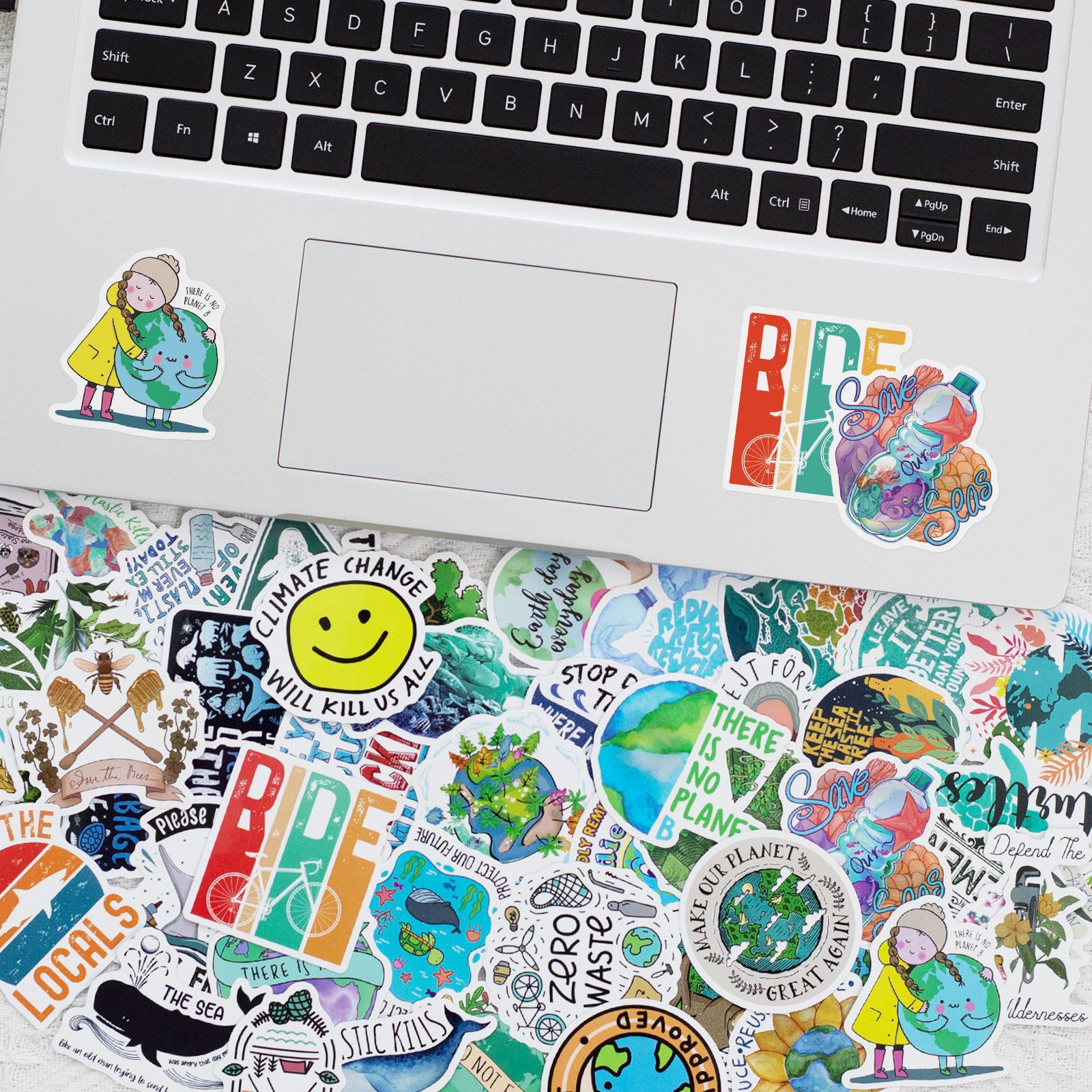 50张大自然绿色贴纸 保护地球贴纸环保标志拉杆箱本子文具sticker-阿里巴巴