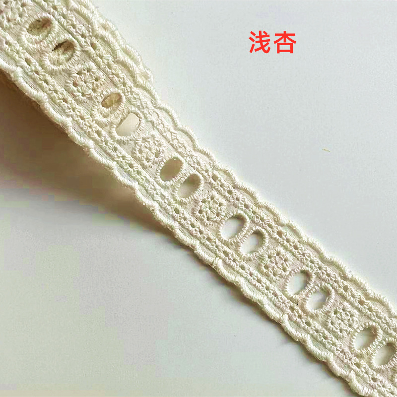 穿丝带花边双波浪边棉布棉线穿孔刺绣服装花边辅料广州厂家现货-阿里巴巴