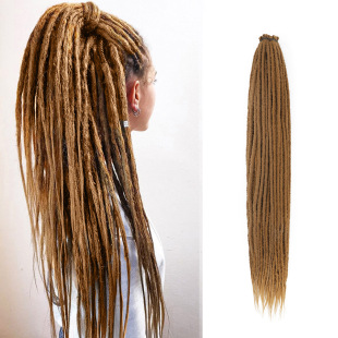 脏辫Dreadlocks 手搓辫渐变双色钩针发单根假发脏辫现货24-36寸-阿里巴巴