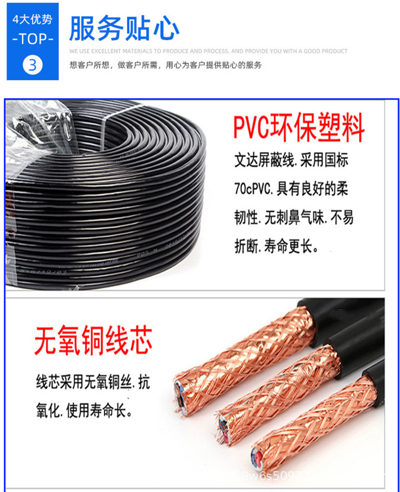 ZC-RVSP国标纯铜通讯电缆RVVSP2芯4芯0.75 1.5平方双绞屏蔽控制线-阿里巴巴