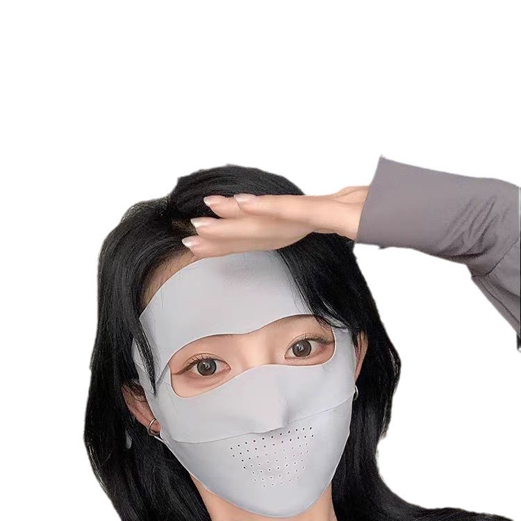 Ice silk sunscreen mask seamless breathable cover face high value ...